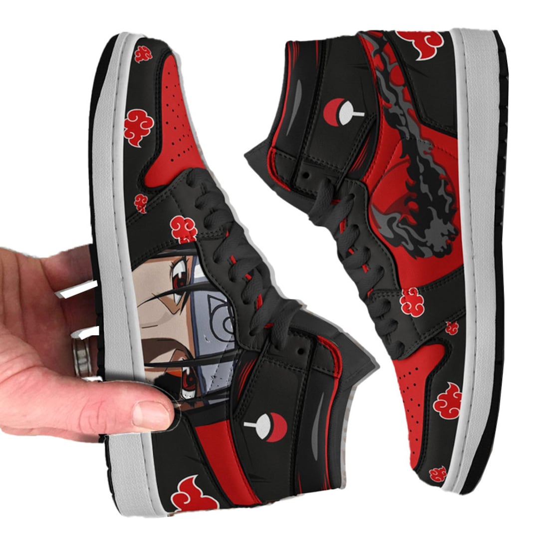 Itachi Akatsuki Shoes Custom Amaterasu Anime Boot Sneakers - Etsy