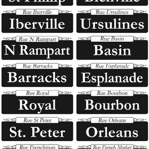 New Orleans Street Signs Custom Wedding Large 8 in or 10.5 in Table Top ...