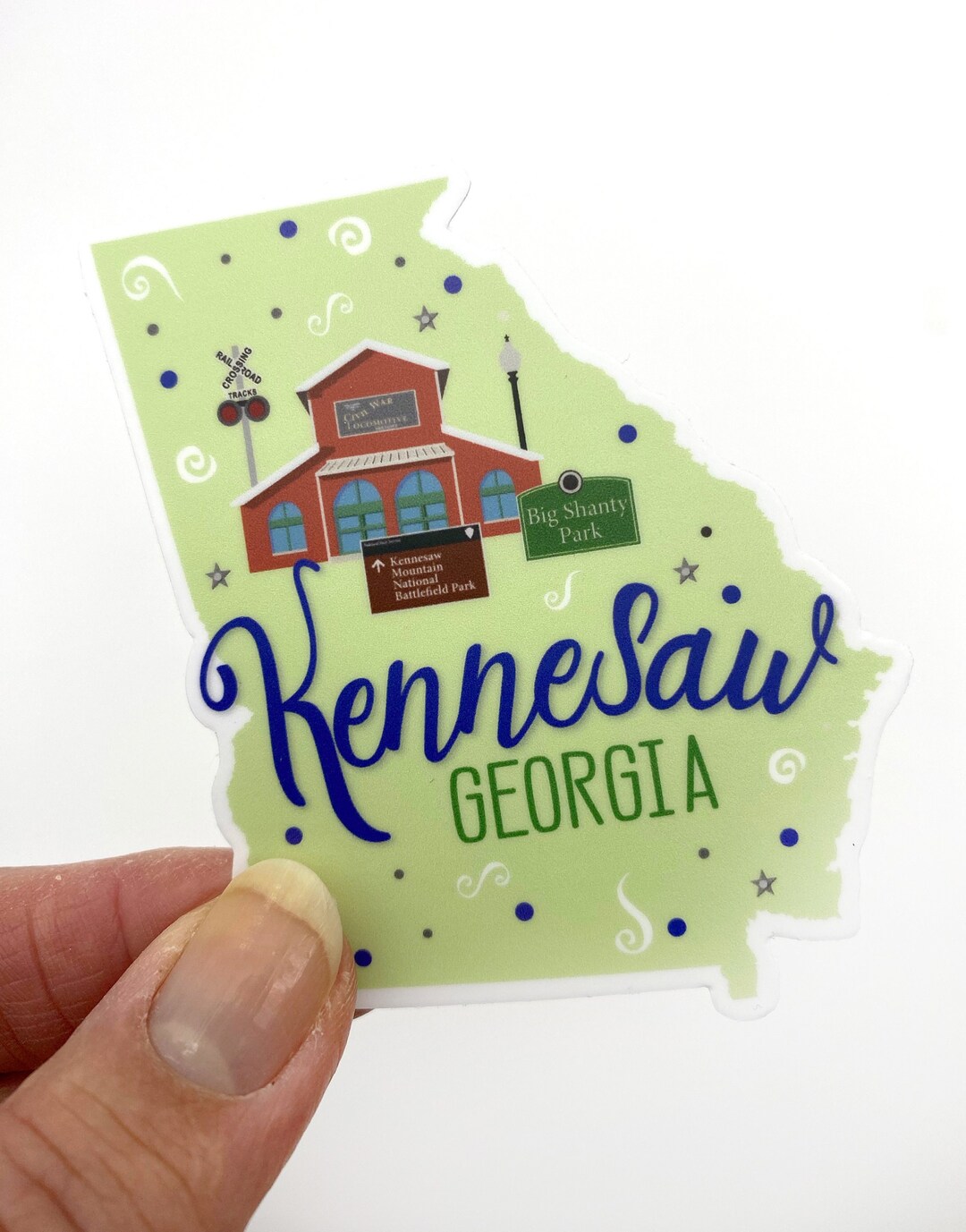 Kennesaw Georgia Stickers Civil War Locomotive Museum Kennesaw Mountain ...