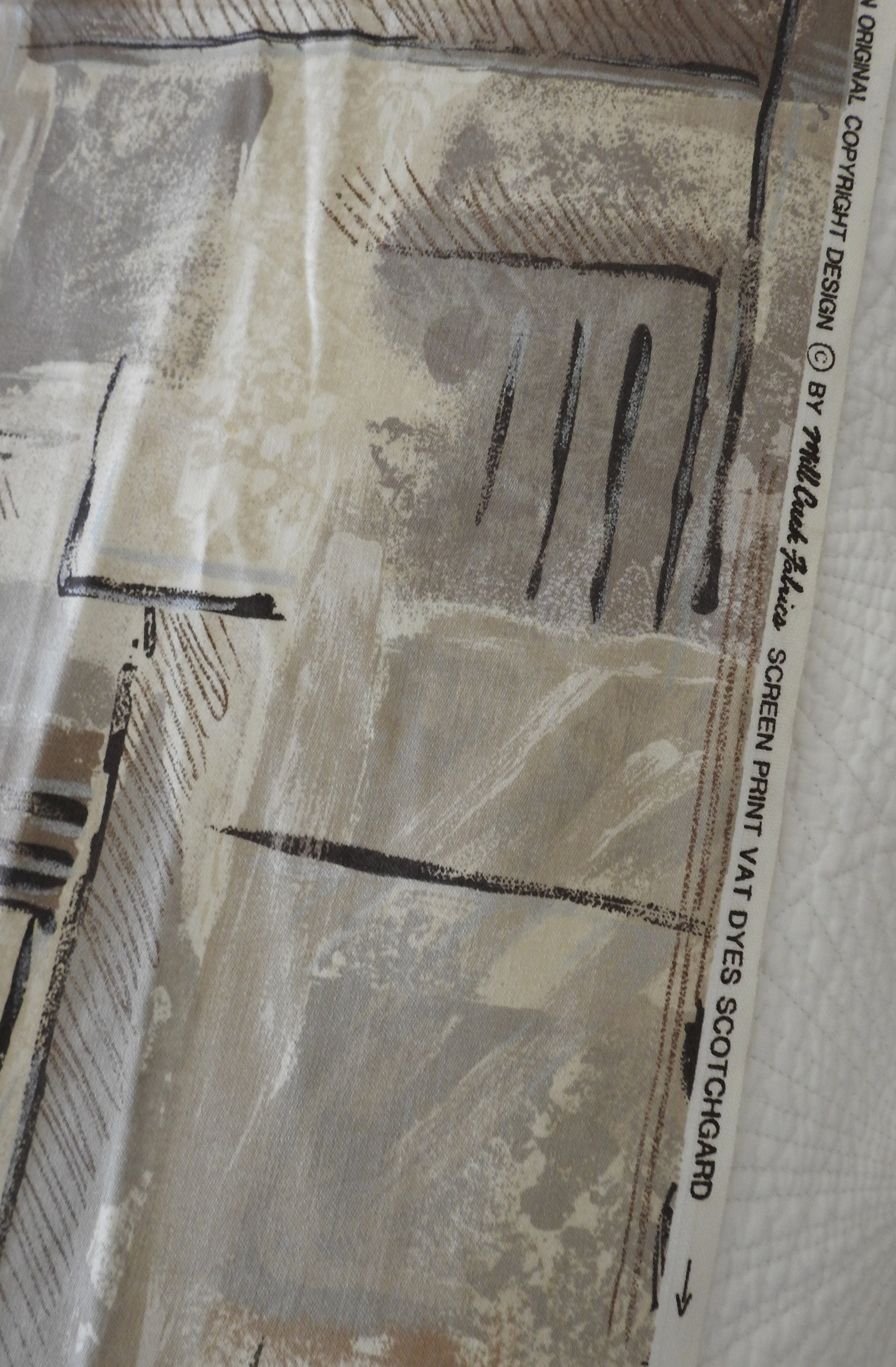 Mid Century Abstract UPHOLSTERY Fabric Cotton Eames Neutrals - Etsy