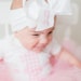 Pink Gingham Birthday - Cake Topper - Bow - First Birthday - Bow ...