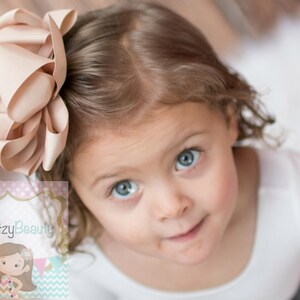 5 Tan Triple Layer Hair Bow Tan Hair Bow Simple Tan Bow Basic Hair Bow ...