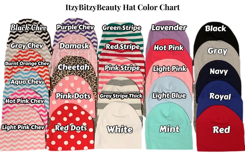 Embroidered ANY COLOR Baby Girls Boy Solid Print Camo Hat Cap Newborn ...