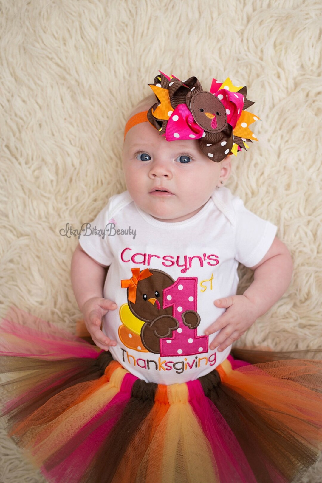 Girls First Thanksgiving Outfit - Thanksgiving Birthday Outfit - Baby ...