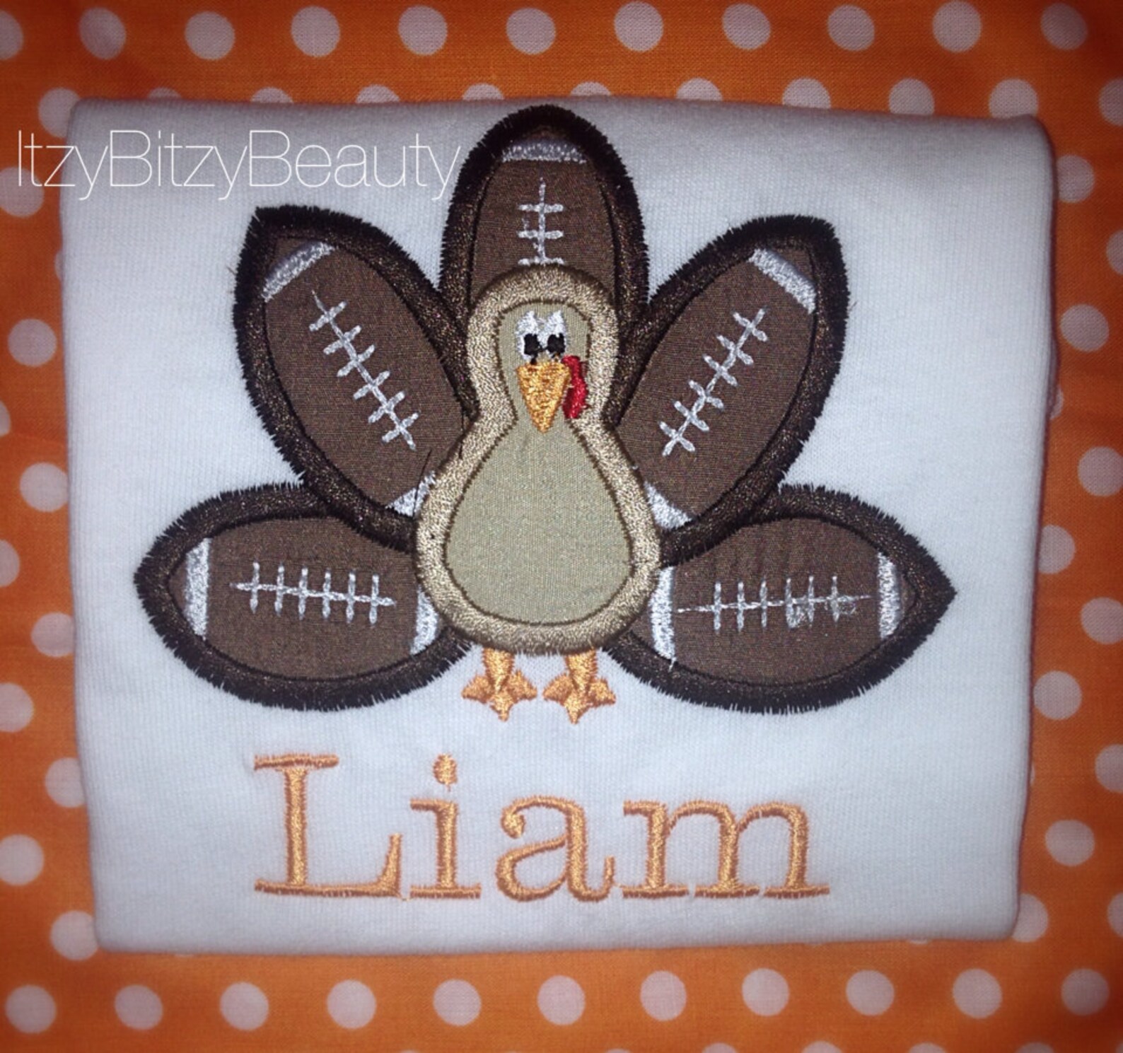 Boys Football Turkey Shirt Thanksgiving and Football Outfit - Etsy