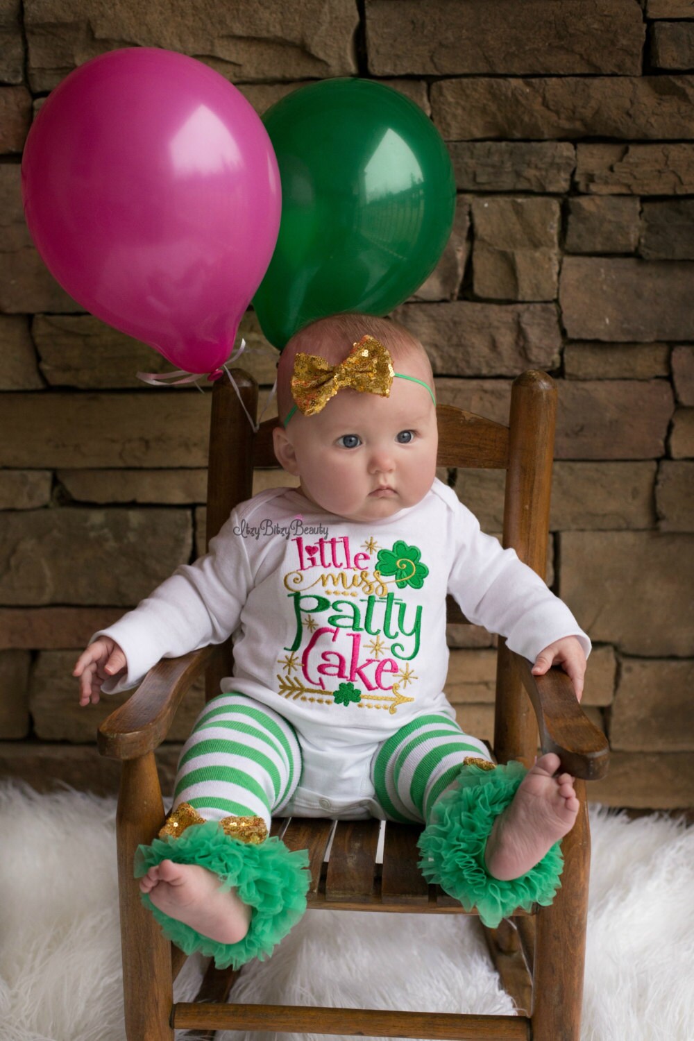 Little Miss Patty Cake Embroidered Baby Girls First St. Patricks Day ...