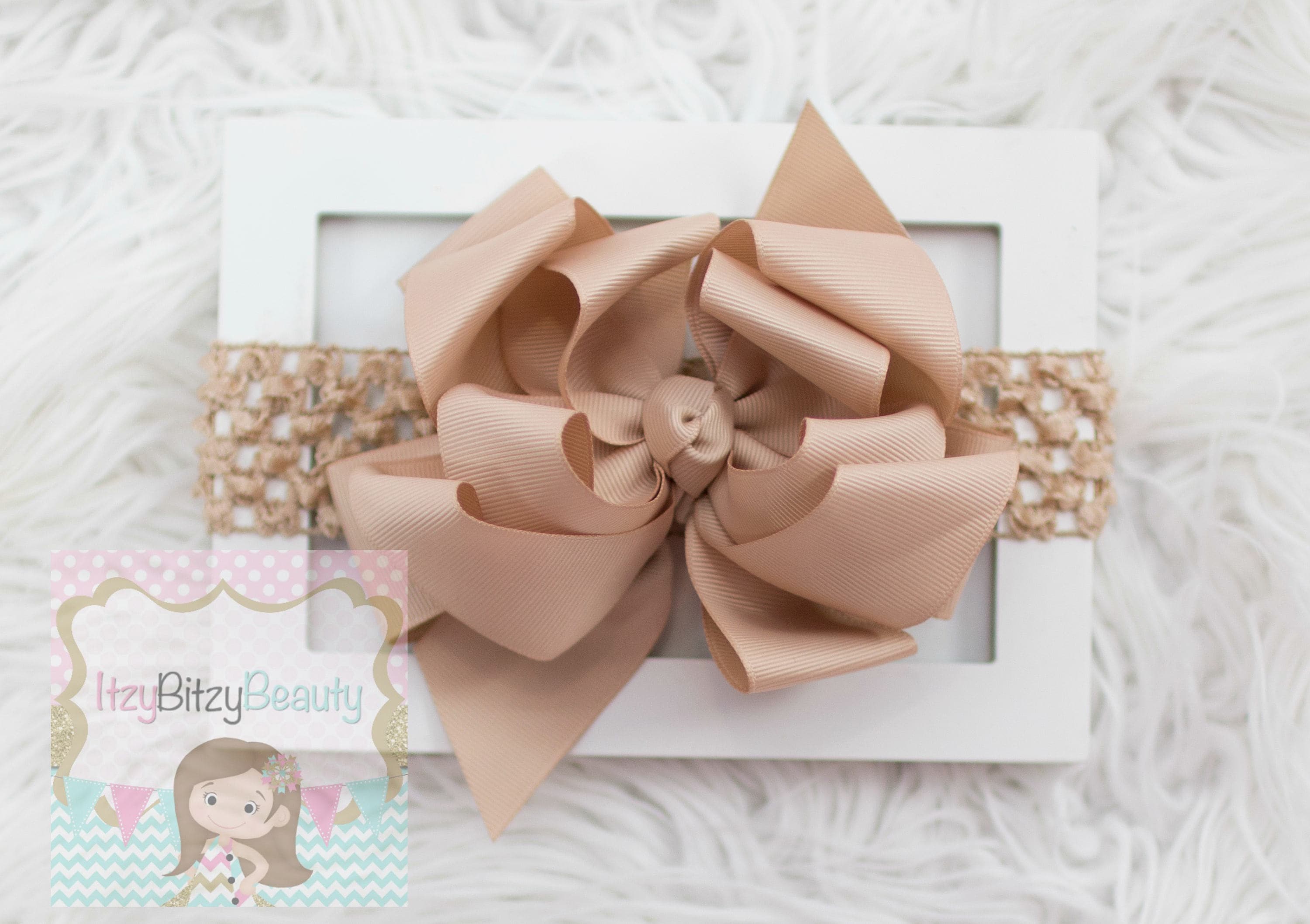 5 Tan Triple Layer Hair Bow Tan Hair Bow Simple Tan Bow Basic Hair Bow ...