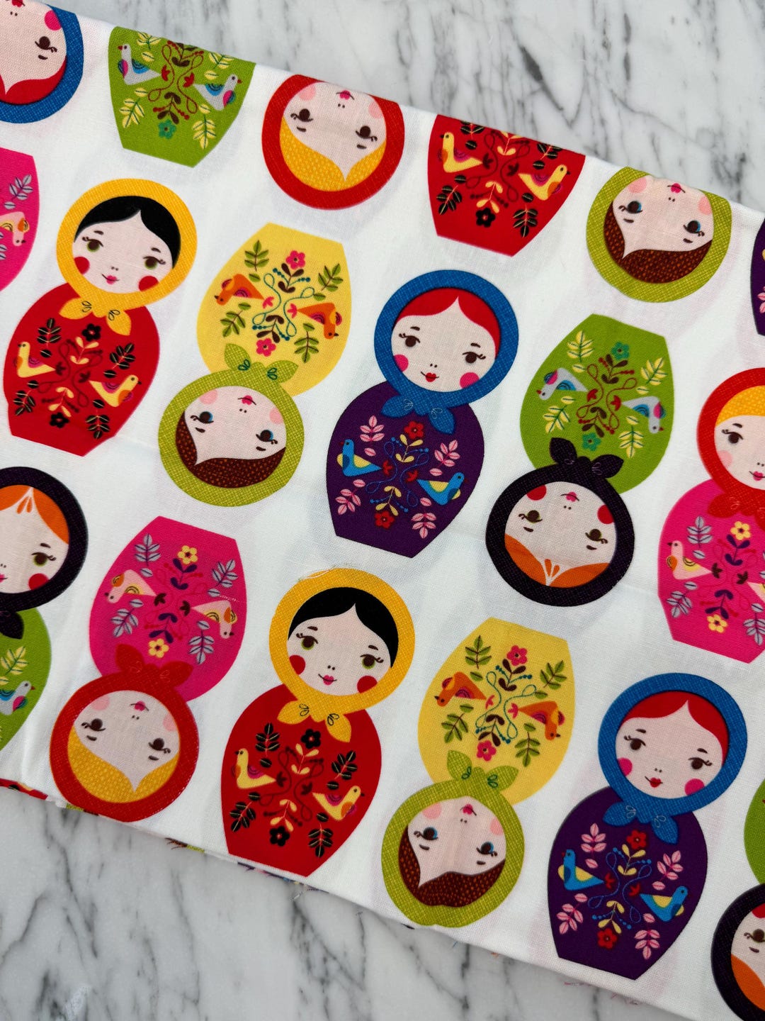 Little Kukla in Bright by Suzy Ultman for Robert Kaufman Fabrics. One ...