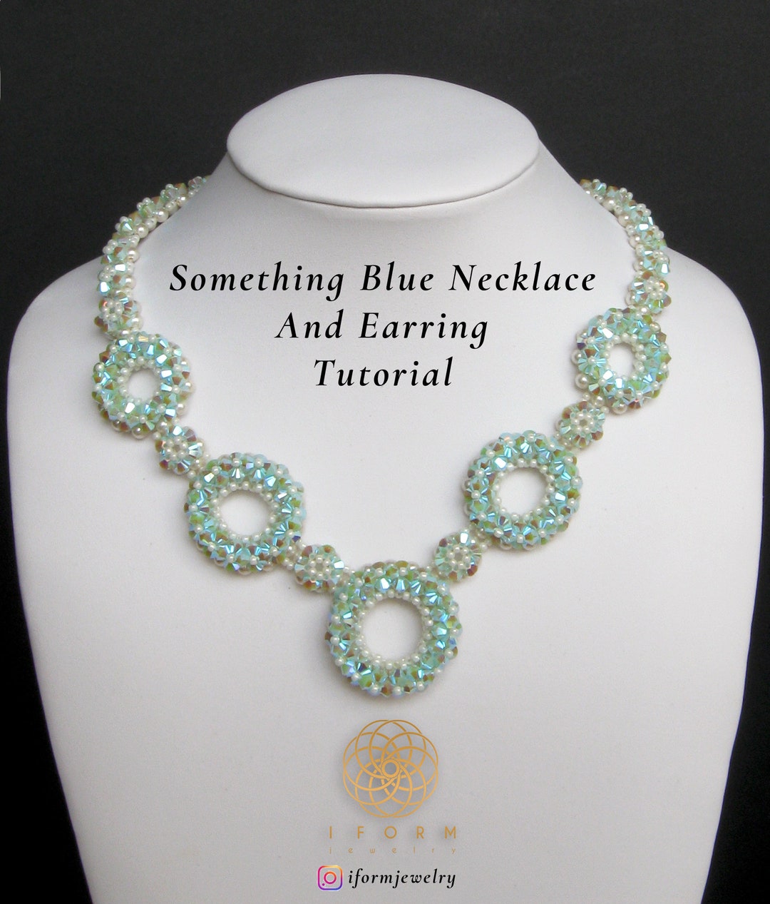 Beaded Necklace and Earring Tutorial. Statement Jewelry Pattern. PDF ...