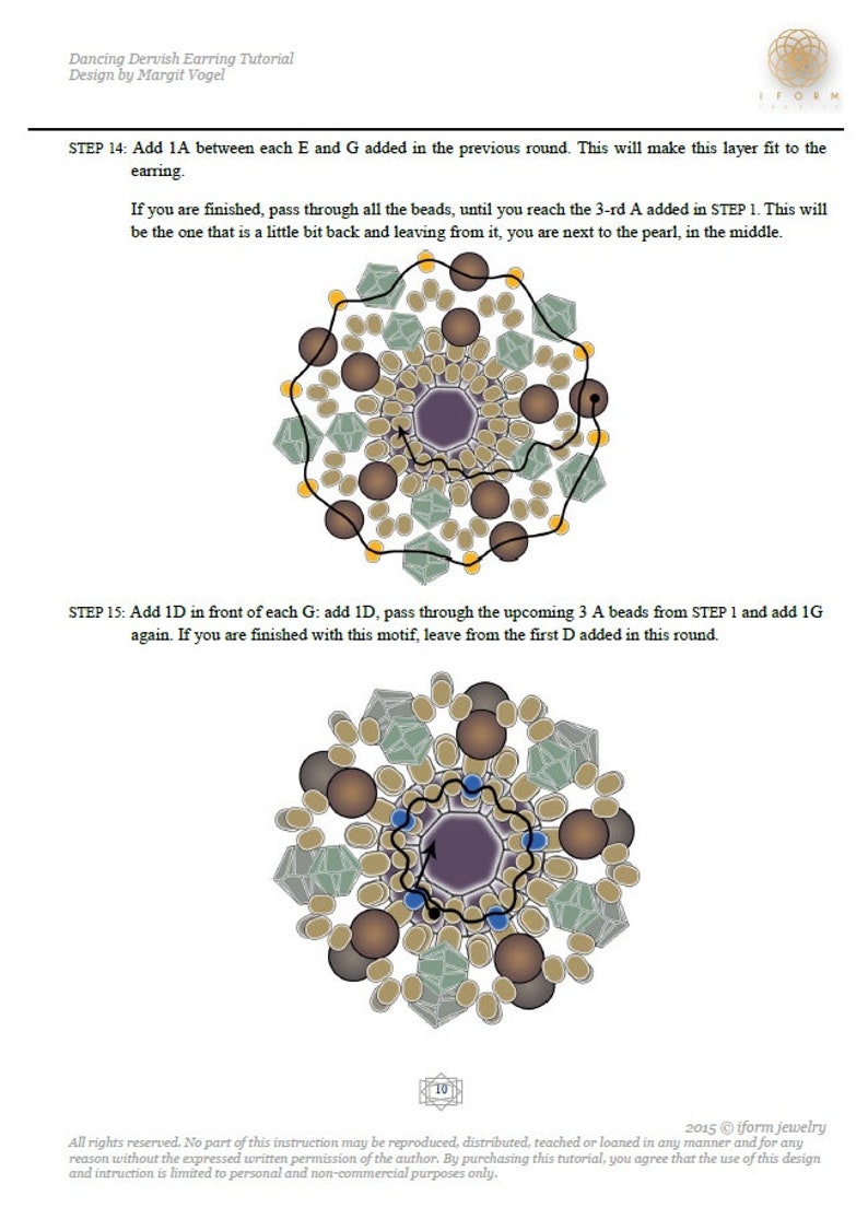 Beaded Earring Tutorial. Statement Jewelry Pattern. PDF Instant ...