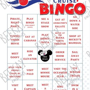 Mickey Cruise Line Fish Extender Downloadable Cabin Bingo Game Gift - Etsy