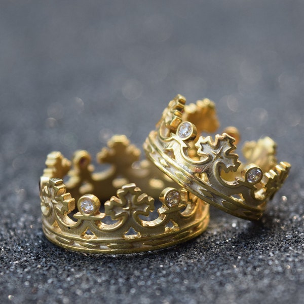 Gold Crown Ring - Etsy