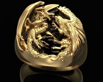 Celtic Wolf Ring Wolf Knot Ring Wolf Wedding Band Celtic - Etsy