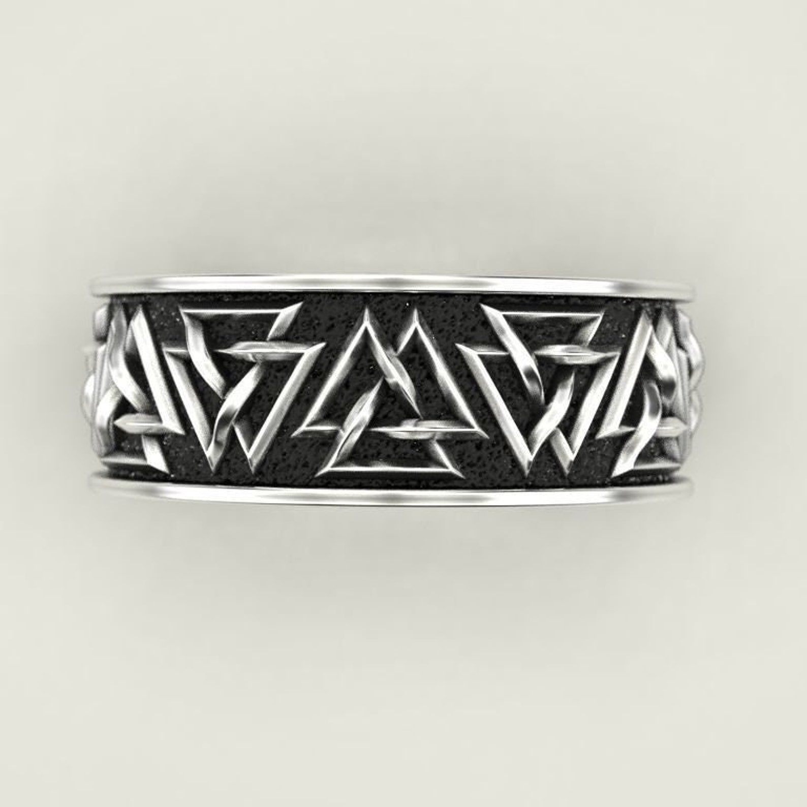 Valknut Knot Ring Norse Viking Ring Valknut Wedding Band - Etsy