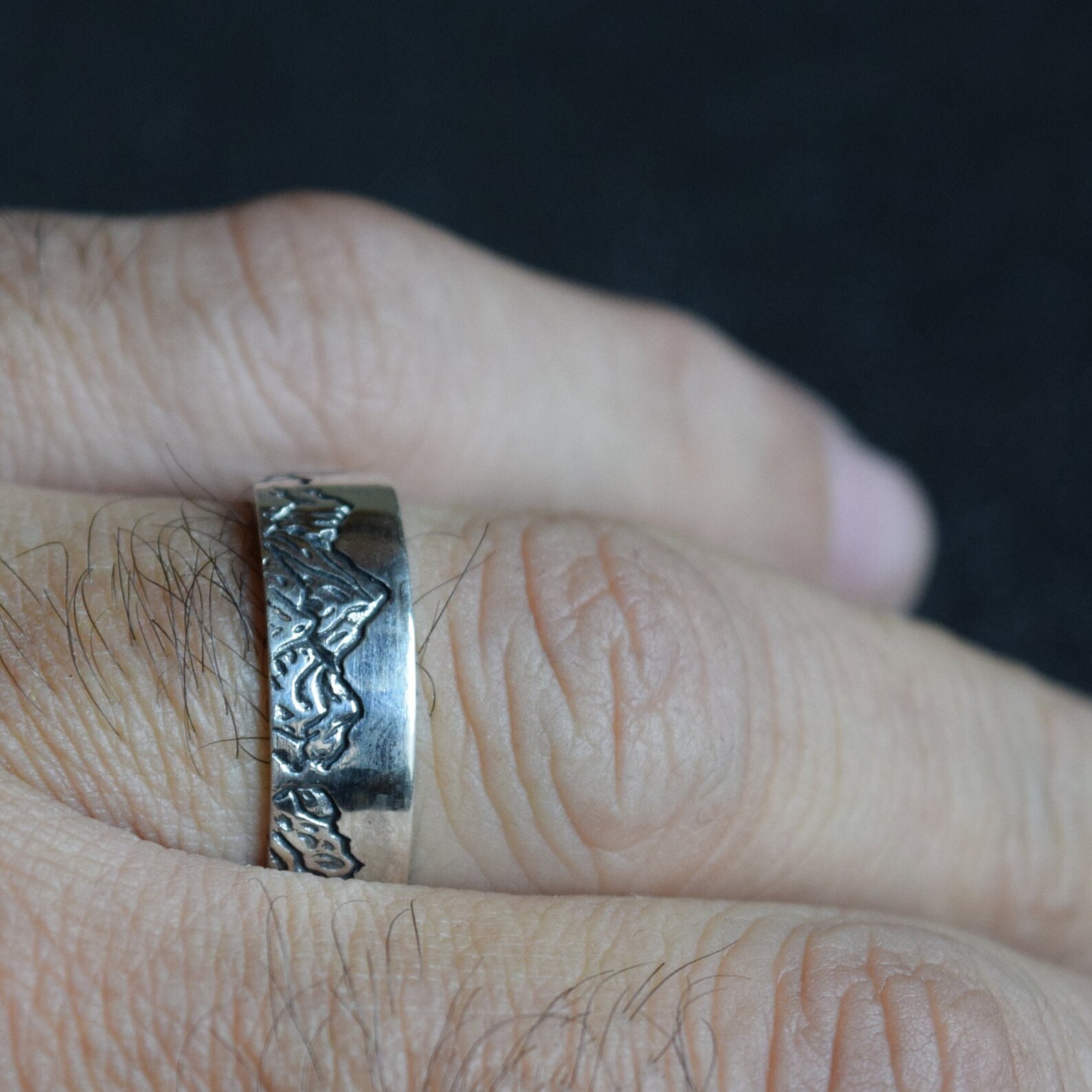 Silver Mountains Ring Mountain Range Ring Silver Mountains | Etsy