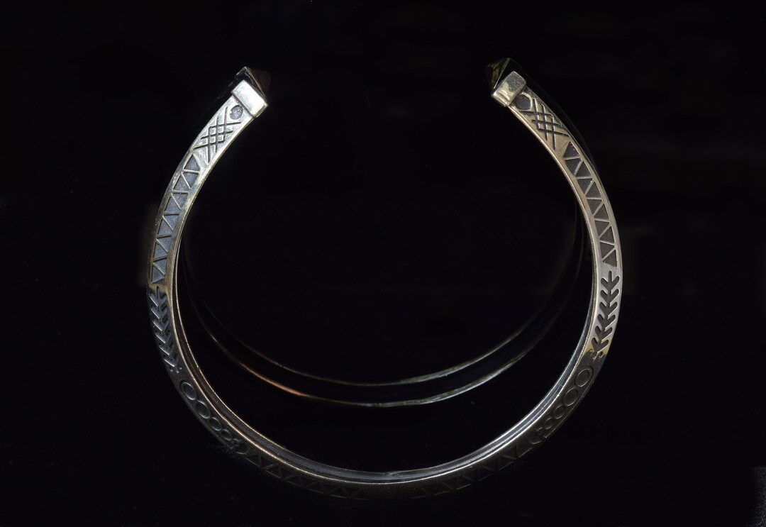 Viking Bracelet, Sterling Silver Viking Armlet, Handcrafted Silver ...