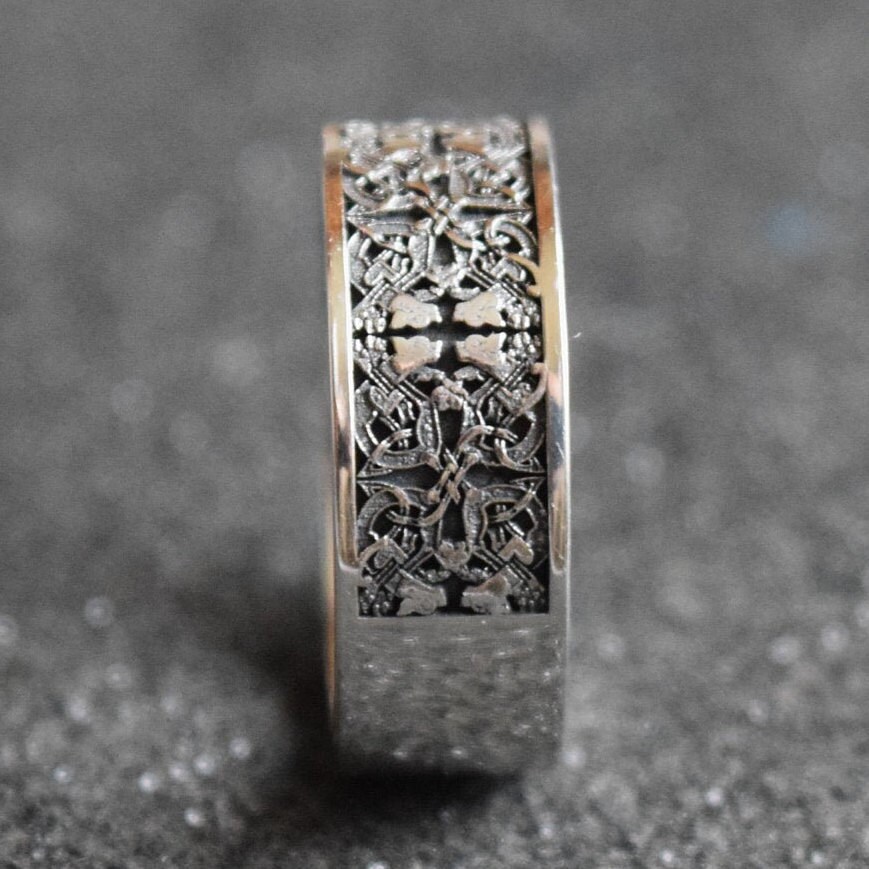 Celtic Traditional Ornament Ring Celtic Ring Scandinavian | Etsy