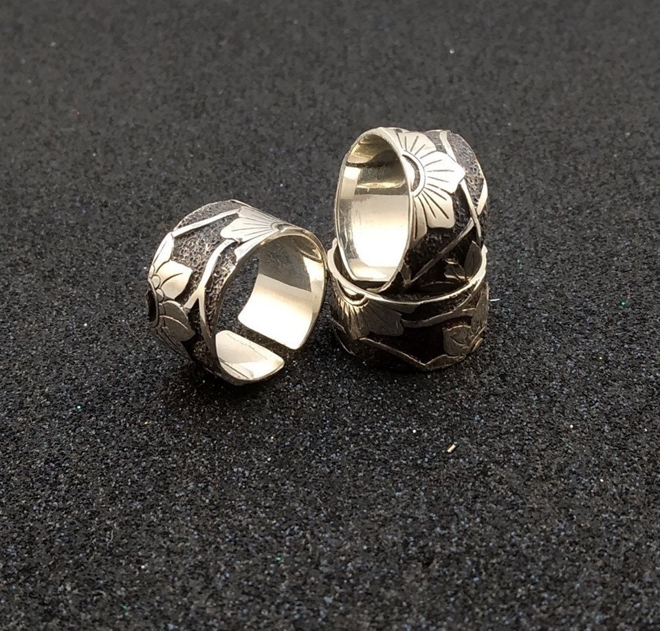 Thumb Ring Flower Pattern Ring Armenian Jewelry | Etsy