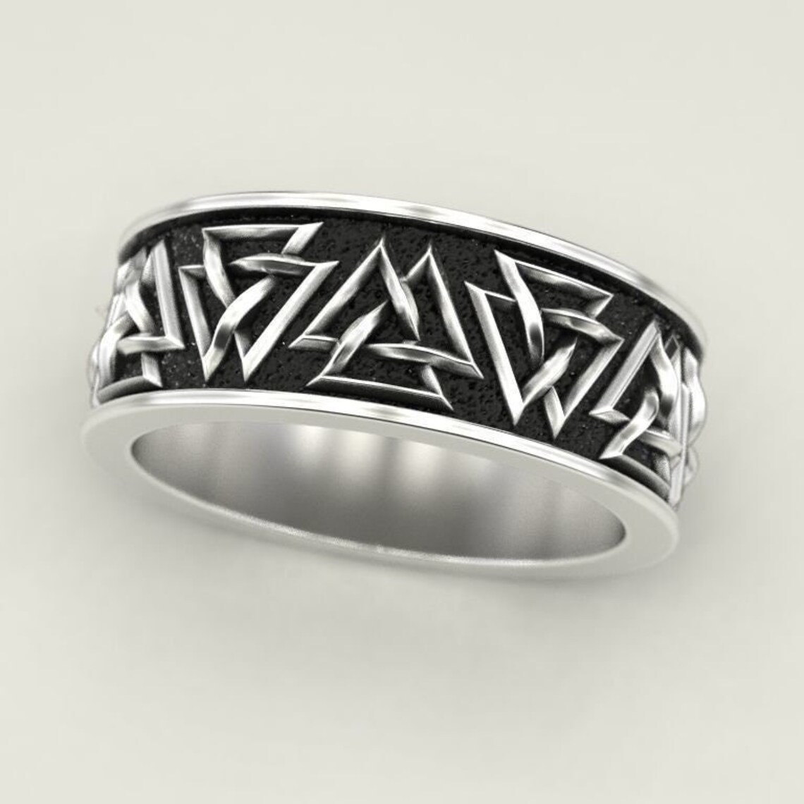 Valknut Knot Ring Norse Viking Ring Valknut Wedding Band - Etsy
