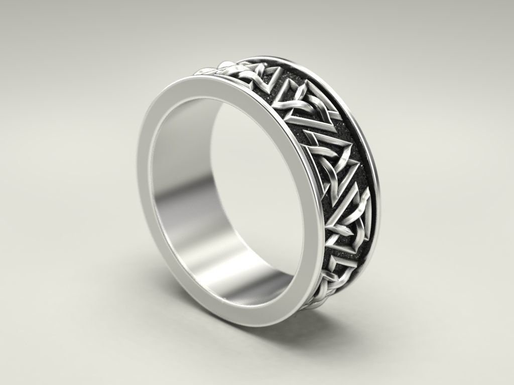 Valknut Knot Ring Norse Viking Ring Valknut Wedding Band | Etsy