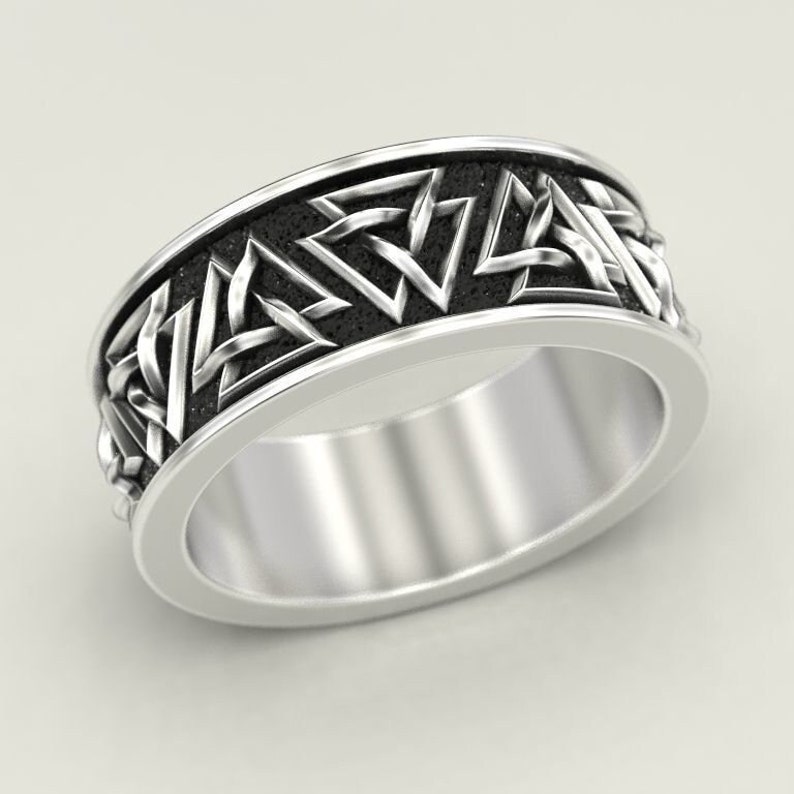 Valknut Knot Ring Norse Viking Ring Valknut Wedding Band - Etsy
