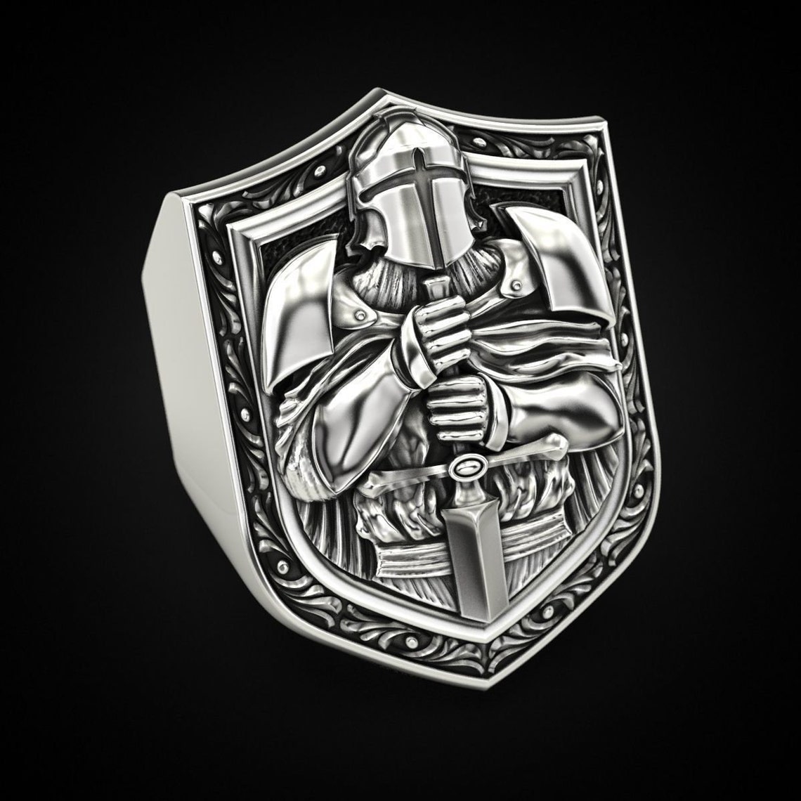Knight Ring Ring of Kings Medieval Ring Ring of Legend - Etsy