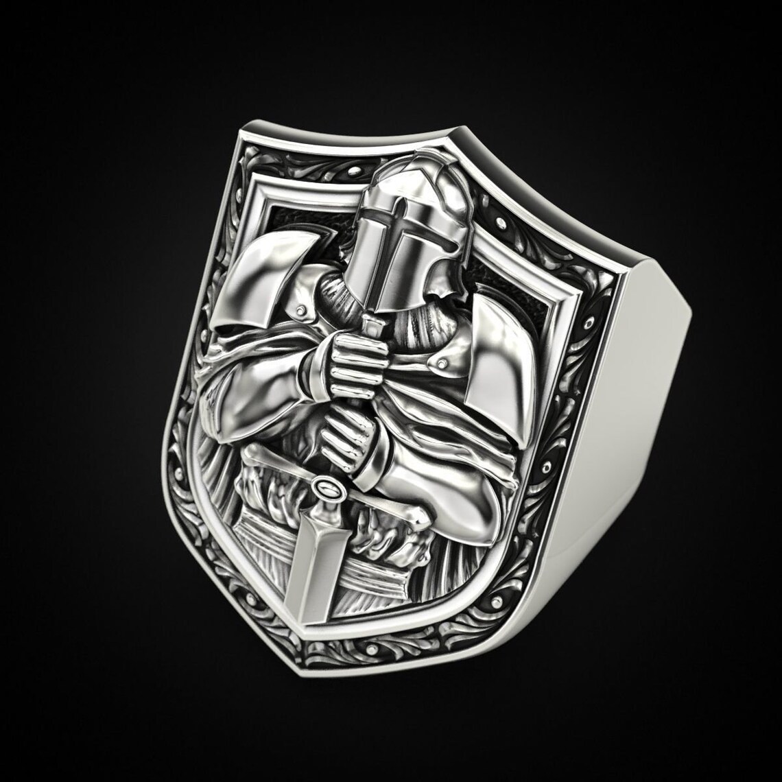 Knight Ring Ring of Kings Medieval Ring Ring of Legend - Etsy