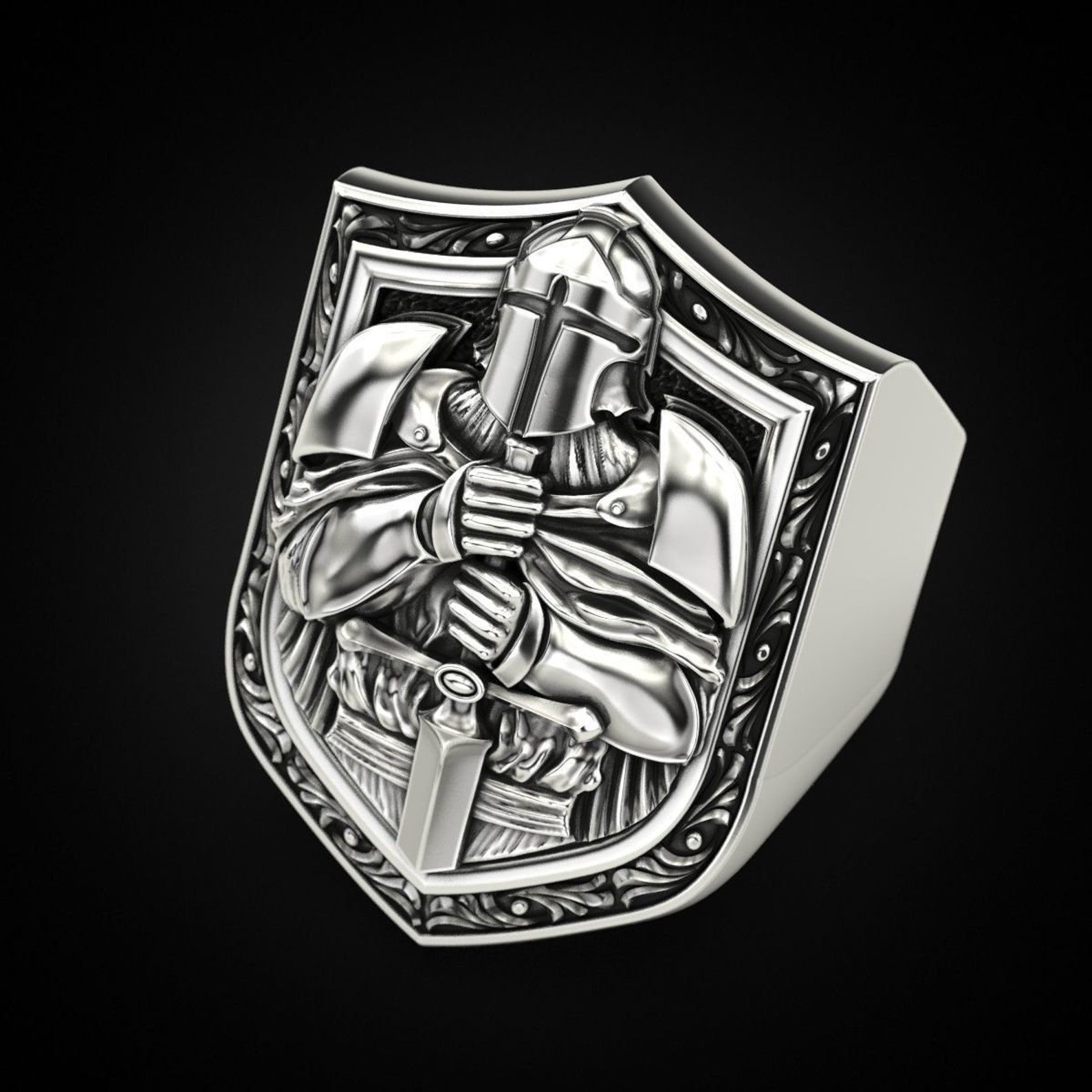 Knight Ring Ring of Kings Medieval Ring Ring of Legend - Etsy