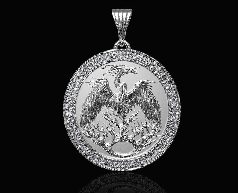 Phoenix Rising Pendant Phoenix Necklace Talisman Phoenix - Etsy