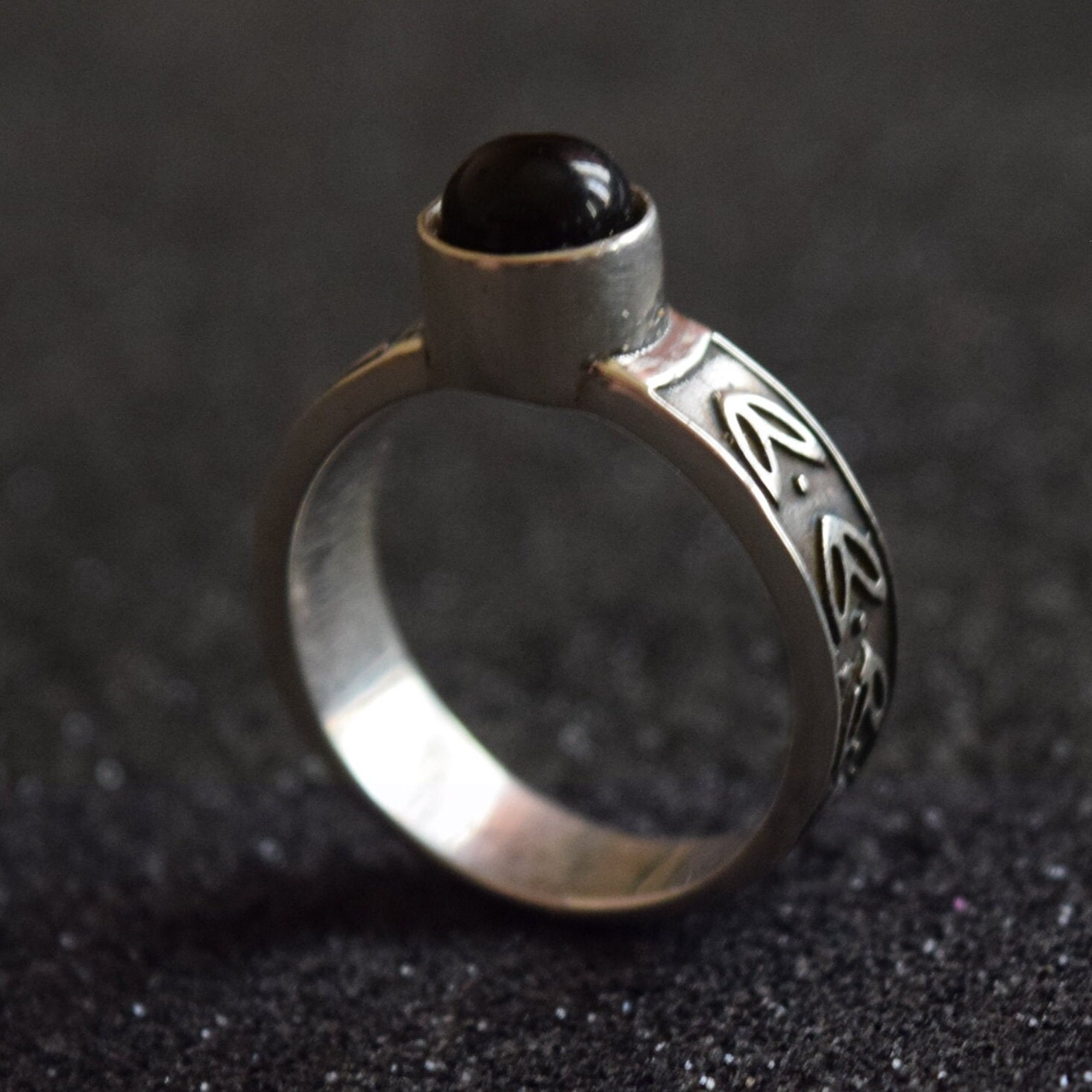 Medieval Ring Black Onyx Ring Armenian Jewelry | Etsy