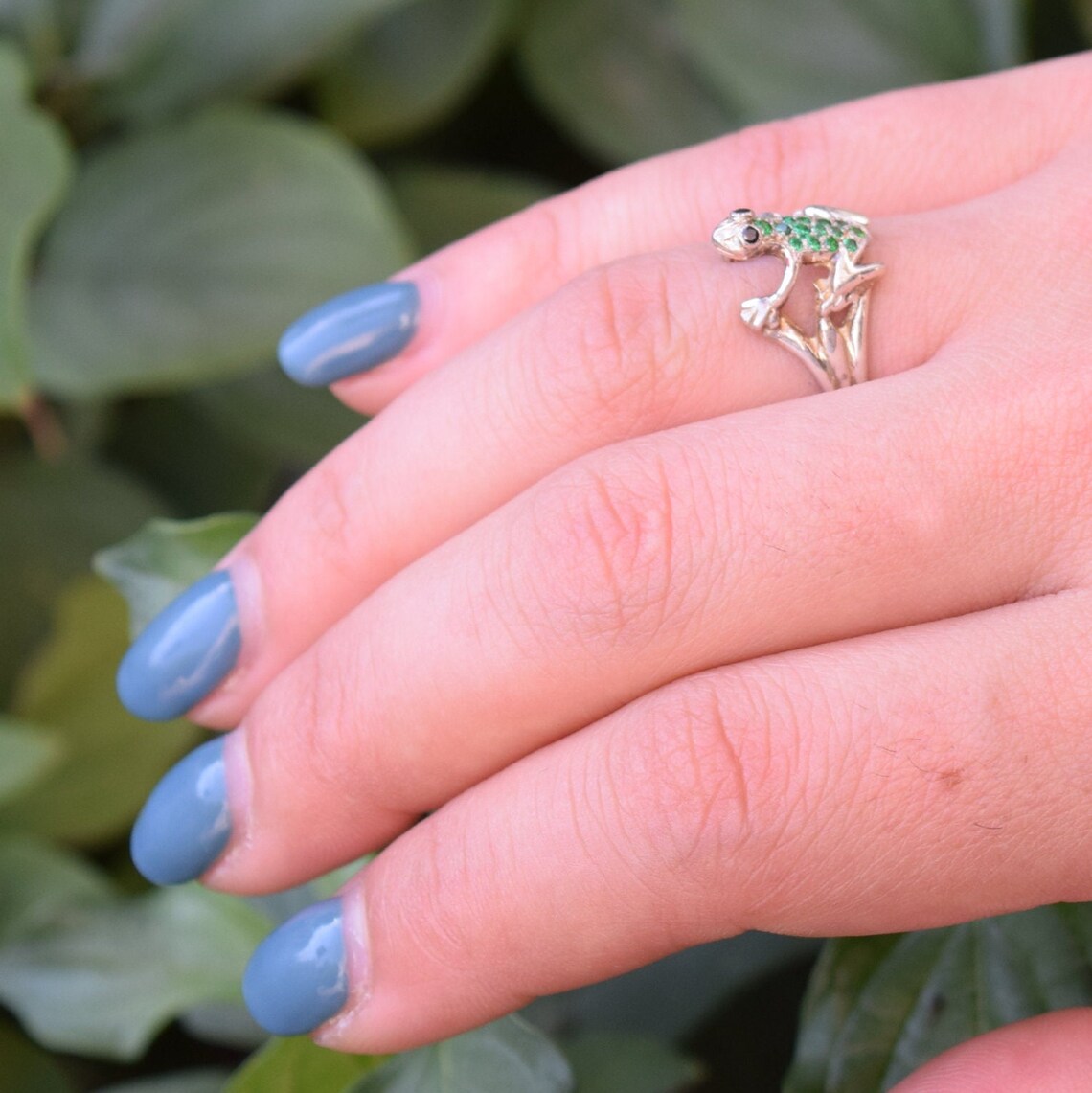 Frog Ring Silver Frog Rings Animal Ring Silver Ring With - Etsy