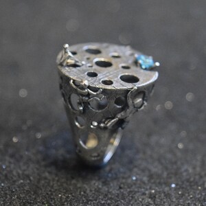 Meteorite Ring Moon Ring Space Ring - Etsy