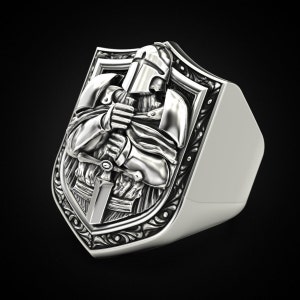 Knight Ring, Ring of Kings, Medieval Ring, Ring of Legend, Templar ...