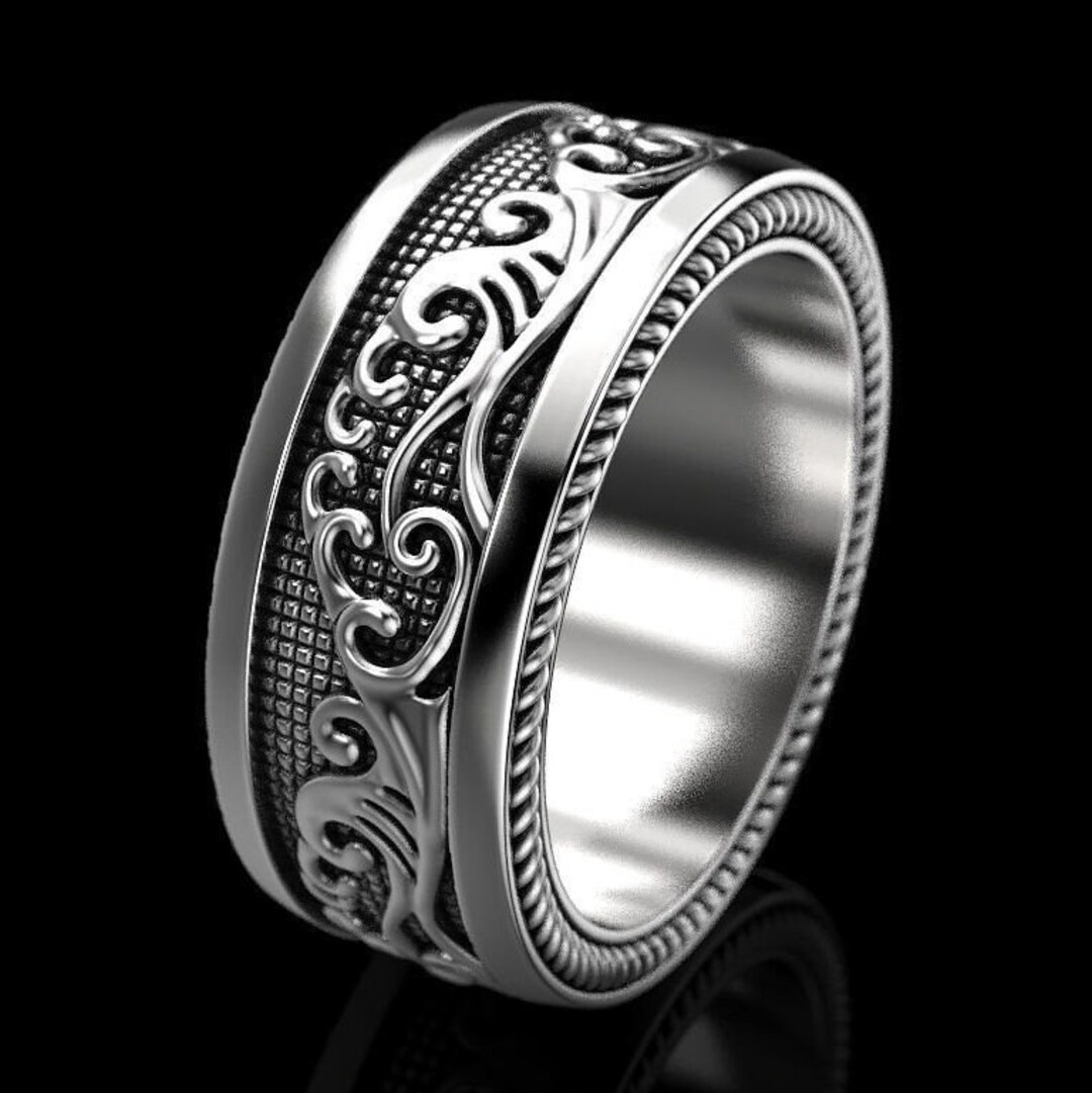 Wave Ring, Surfer Wave Ring, Thumb Ring, Promise Ring for Him - Etsy