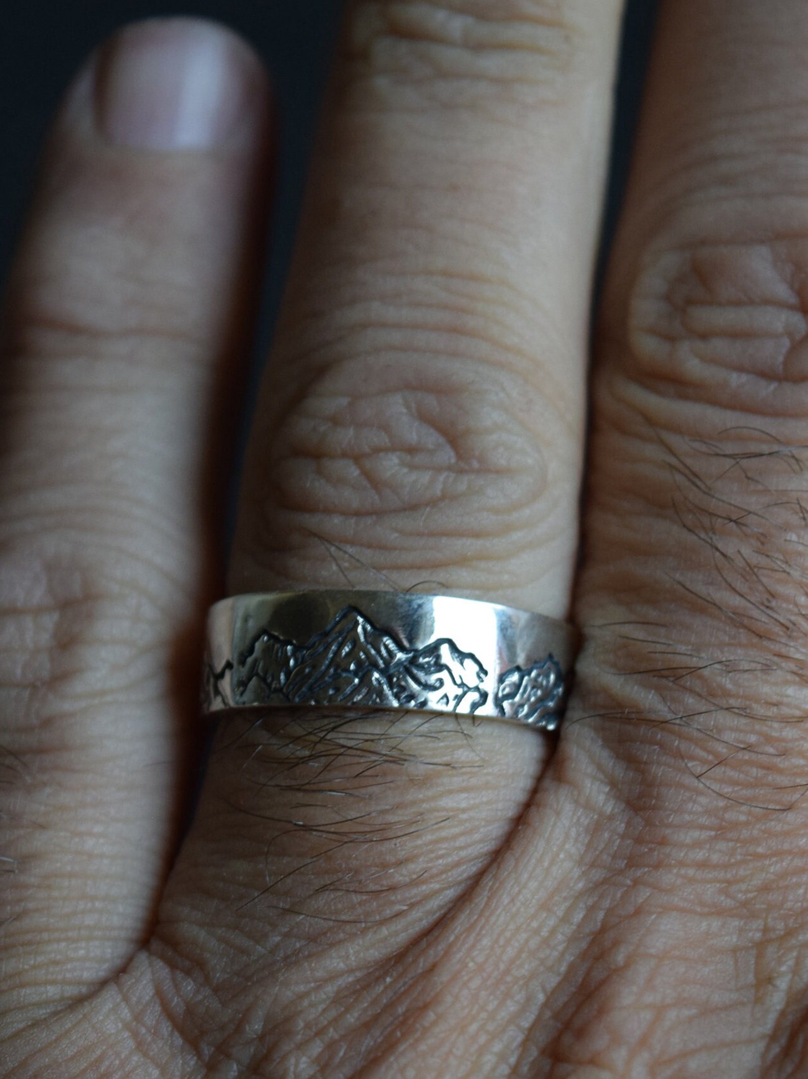 Silver Mountains Ring Mountain Range Ring Silver Mountains | Etsy