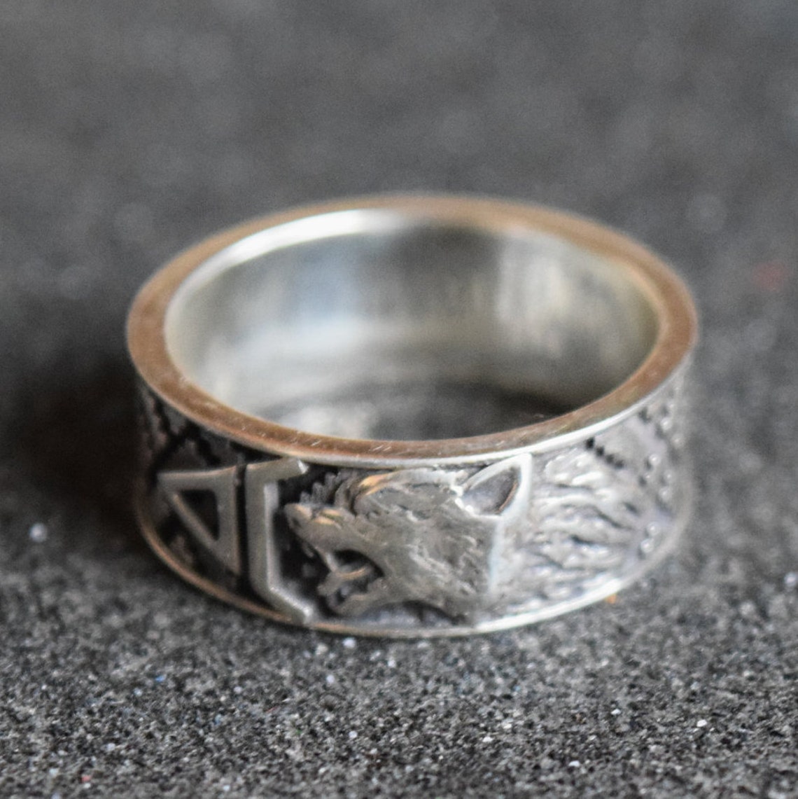 Celtic Wolf Ring Wolf Knot Ring Wolf Wedding Band Celtic | Etsy