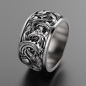 Wave Ring Koi Fish Ring Japanese Koi Carp Ring Koi Carp | Etsy