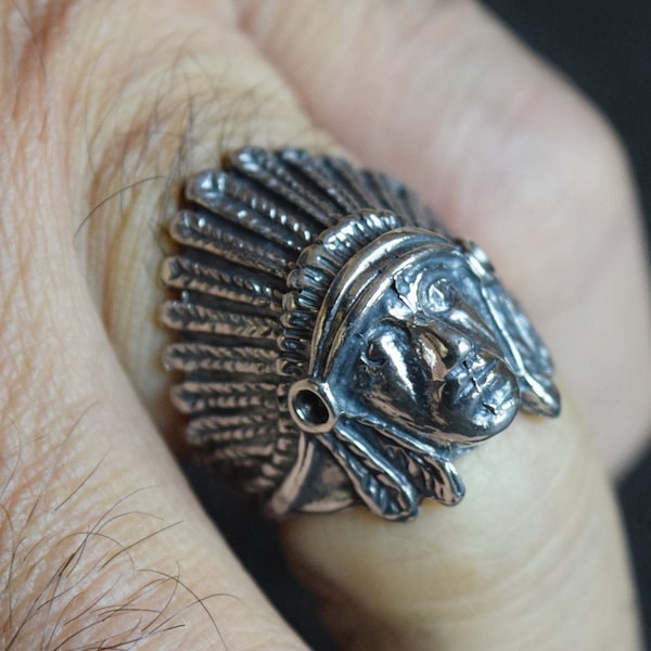 Indian Chief Ring - Etsy