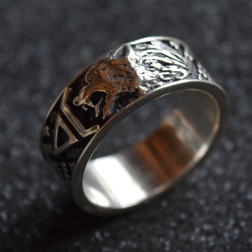 Celtic Wolf Ring Wolf Knot Ring Wolf Wedding Band Celtic - Etsy