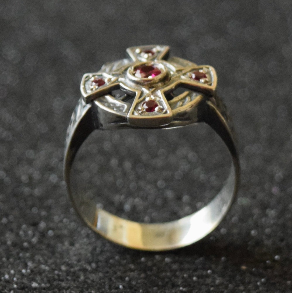 Celtic Cross Ring Irish Ring Norse Jewelry | Etsy