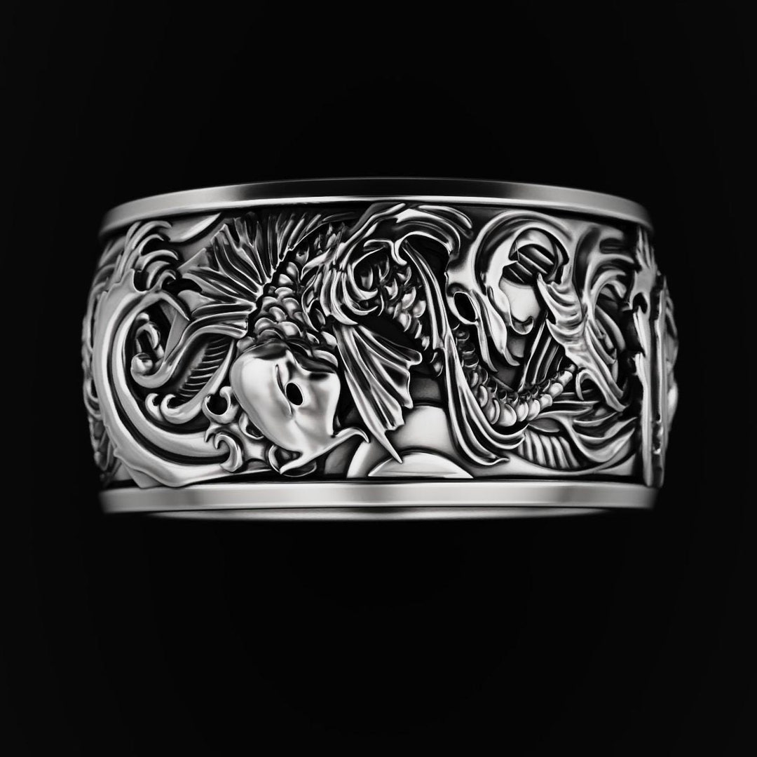 Wave Ring Koi Fish Ring Japanese Koi Carp Ring Koi Carp - Etsy