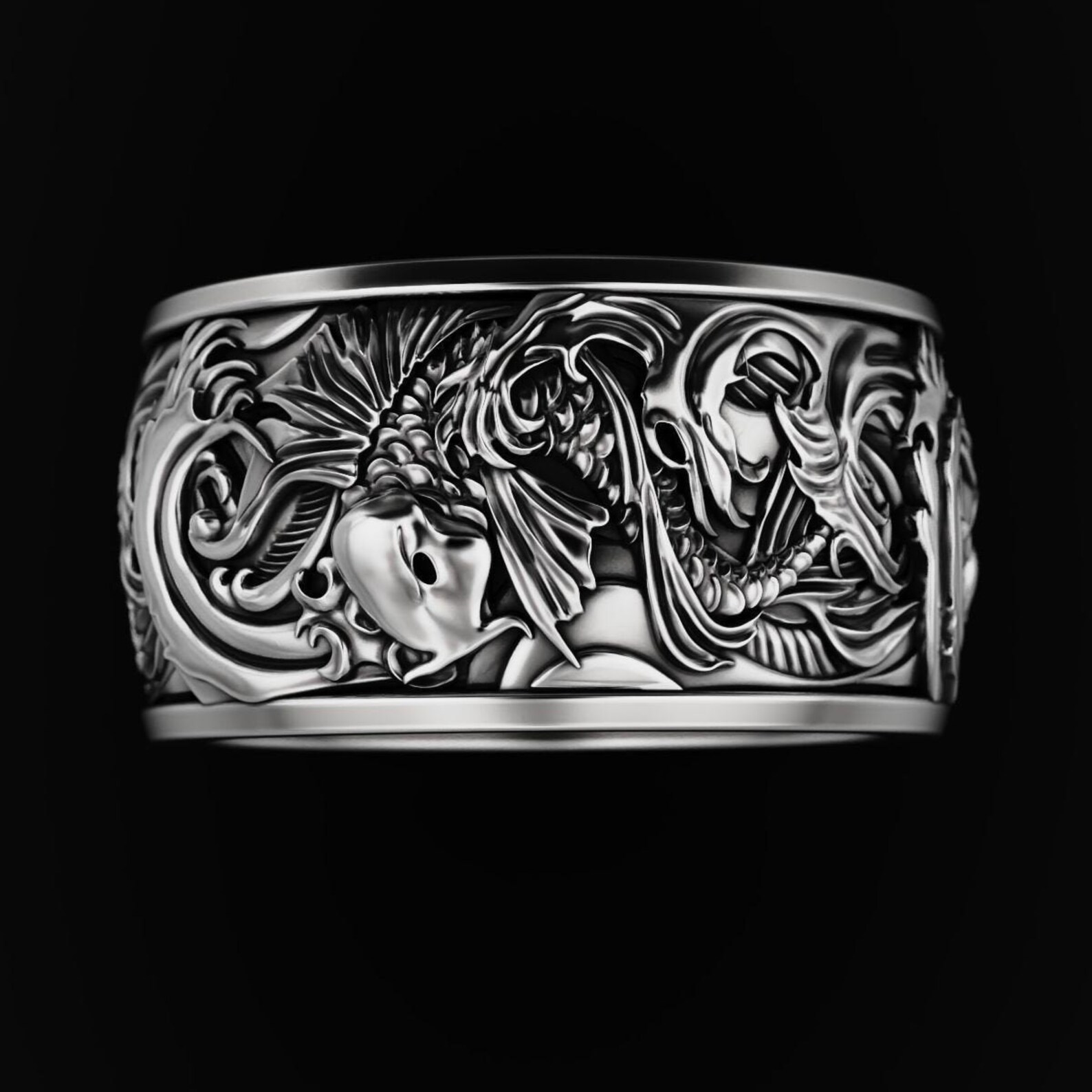 Wave Ring Koi Fish Ring Japanese Koi Carp Ring Koi Carp | Etsy