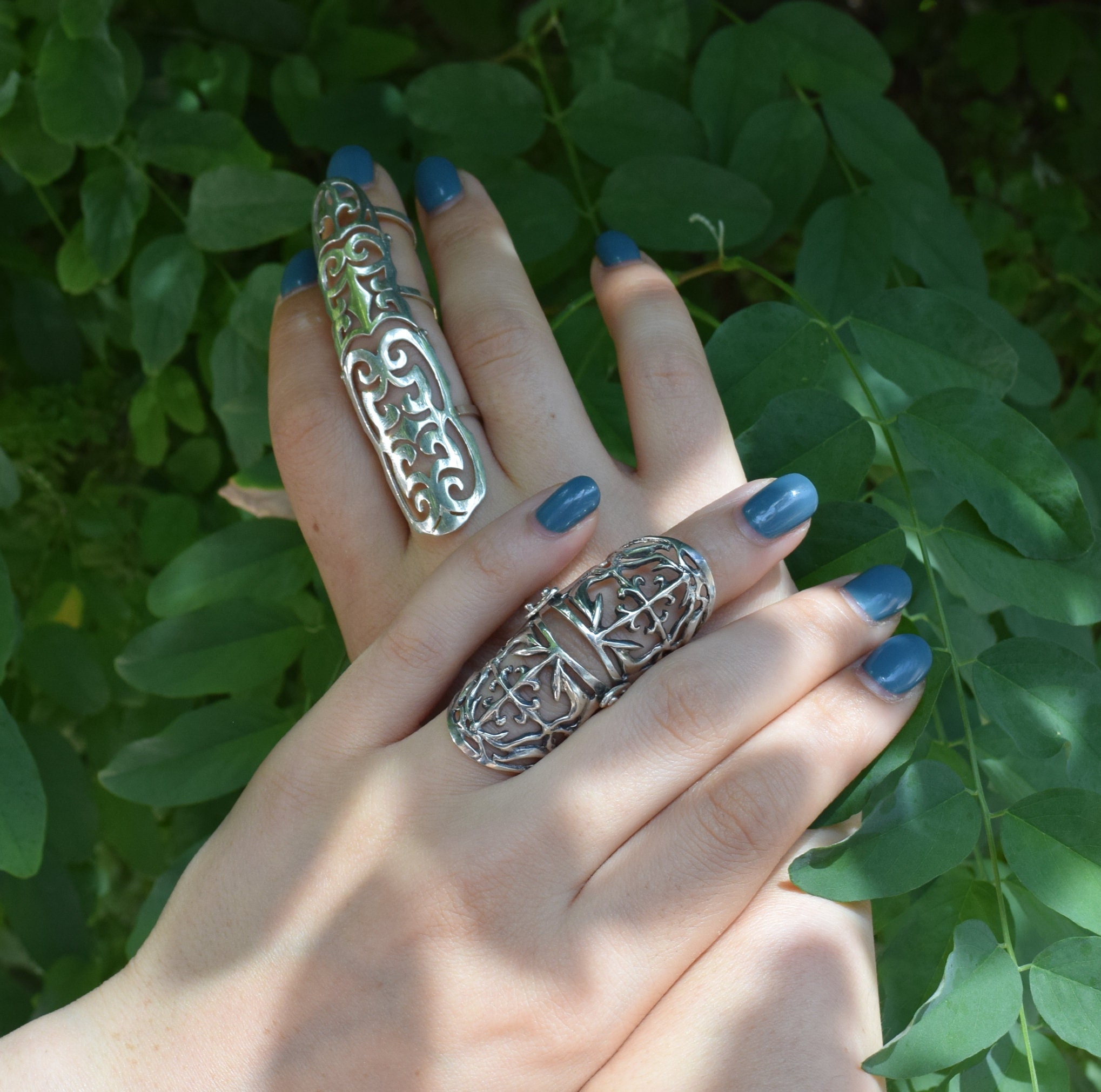 Full Finger Cross Ring Long Silver Ring Armenian Jewelry - Etsy