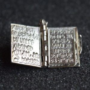 Bible That Opens Charm Necklace, Mini Prayer Book Pendant, Lord's ...