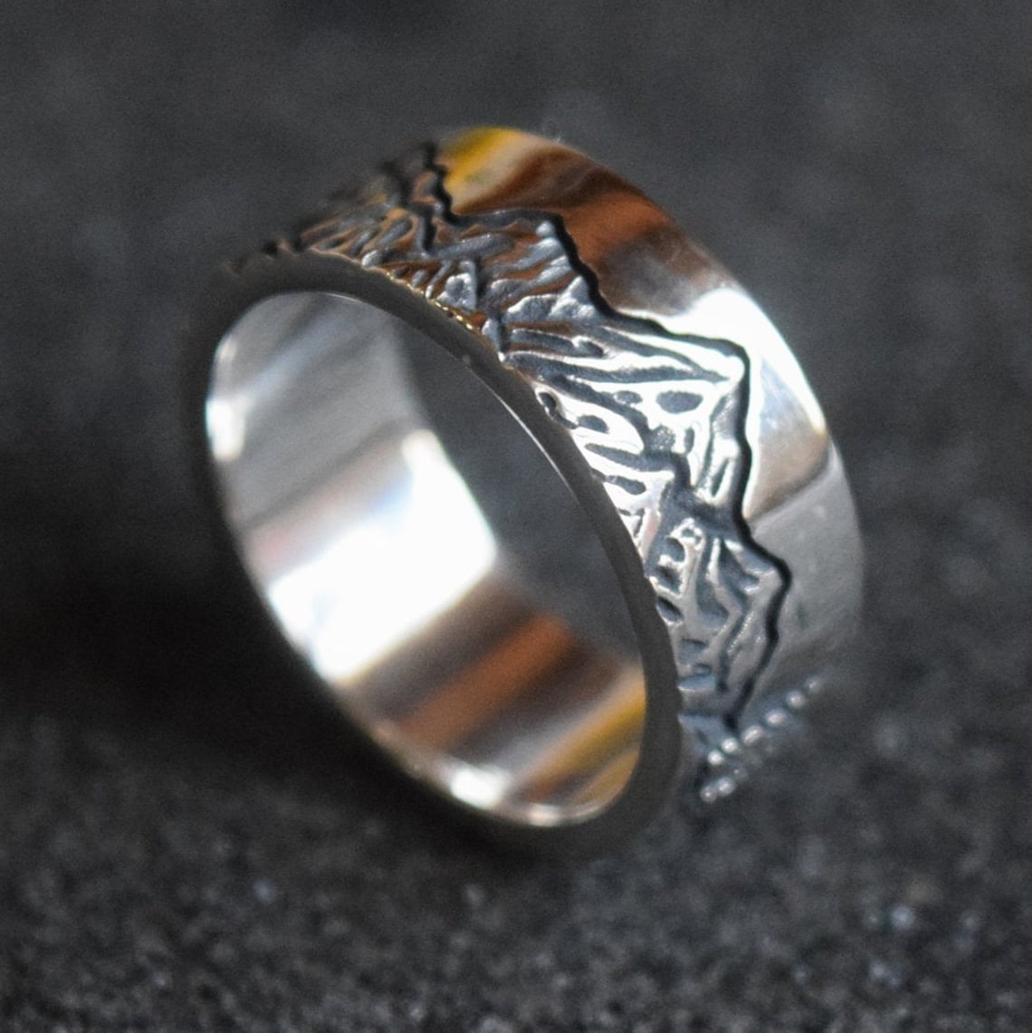 Silver Mountains Ring Mountain Range Ring Silver Mountains | Etsy