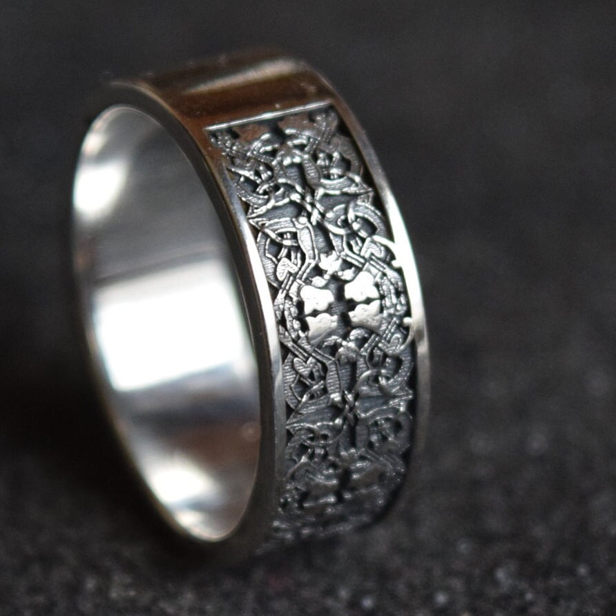 Celtic Traditional Ornament Ring Celtic Ring Scandinavian | Etsy