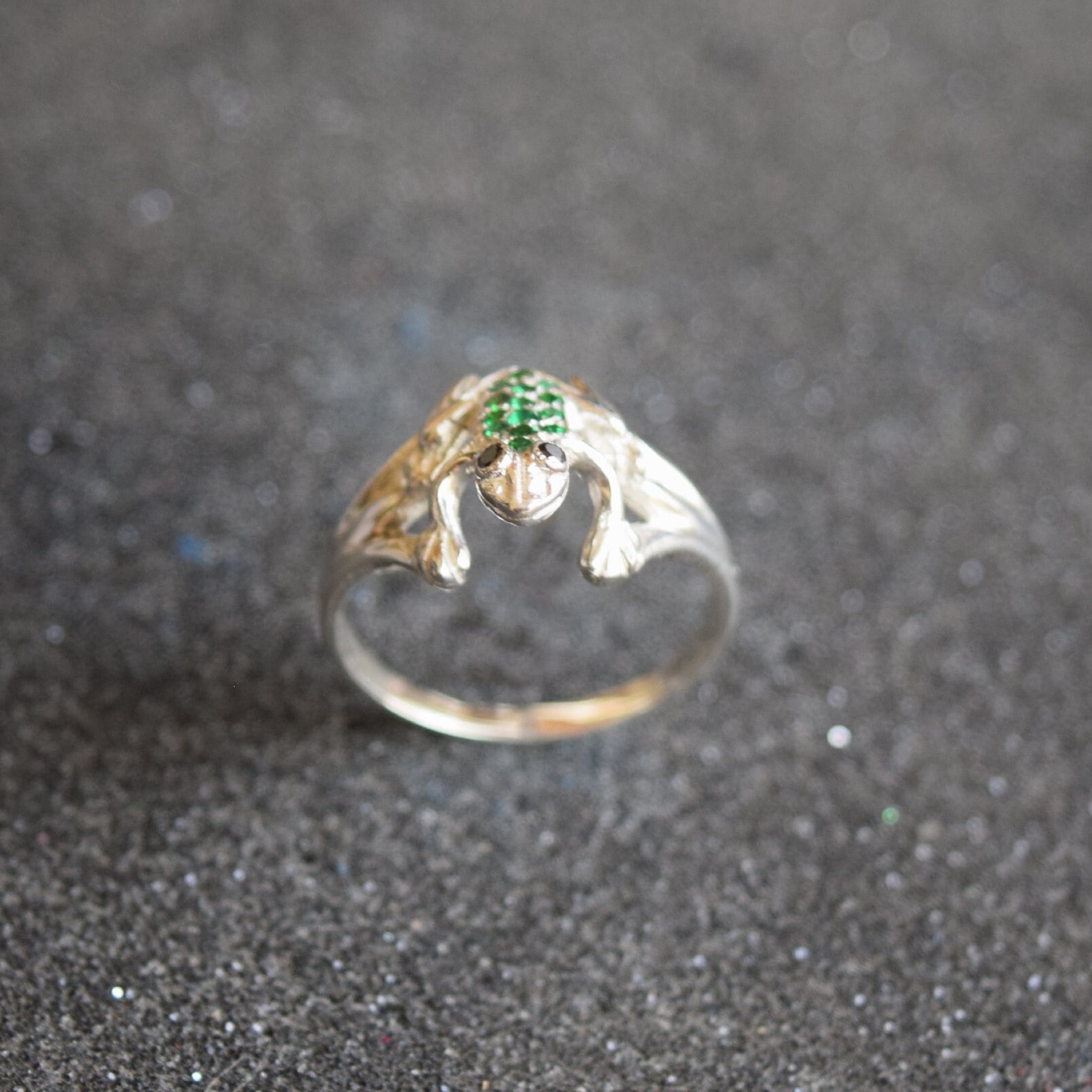 Frog Ring Silver Frog Rings Animal Ring Silver Ring With | Etsy