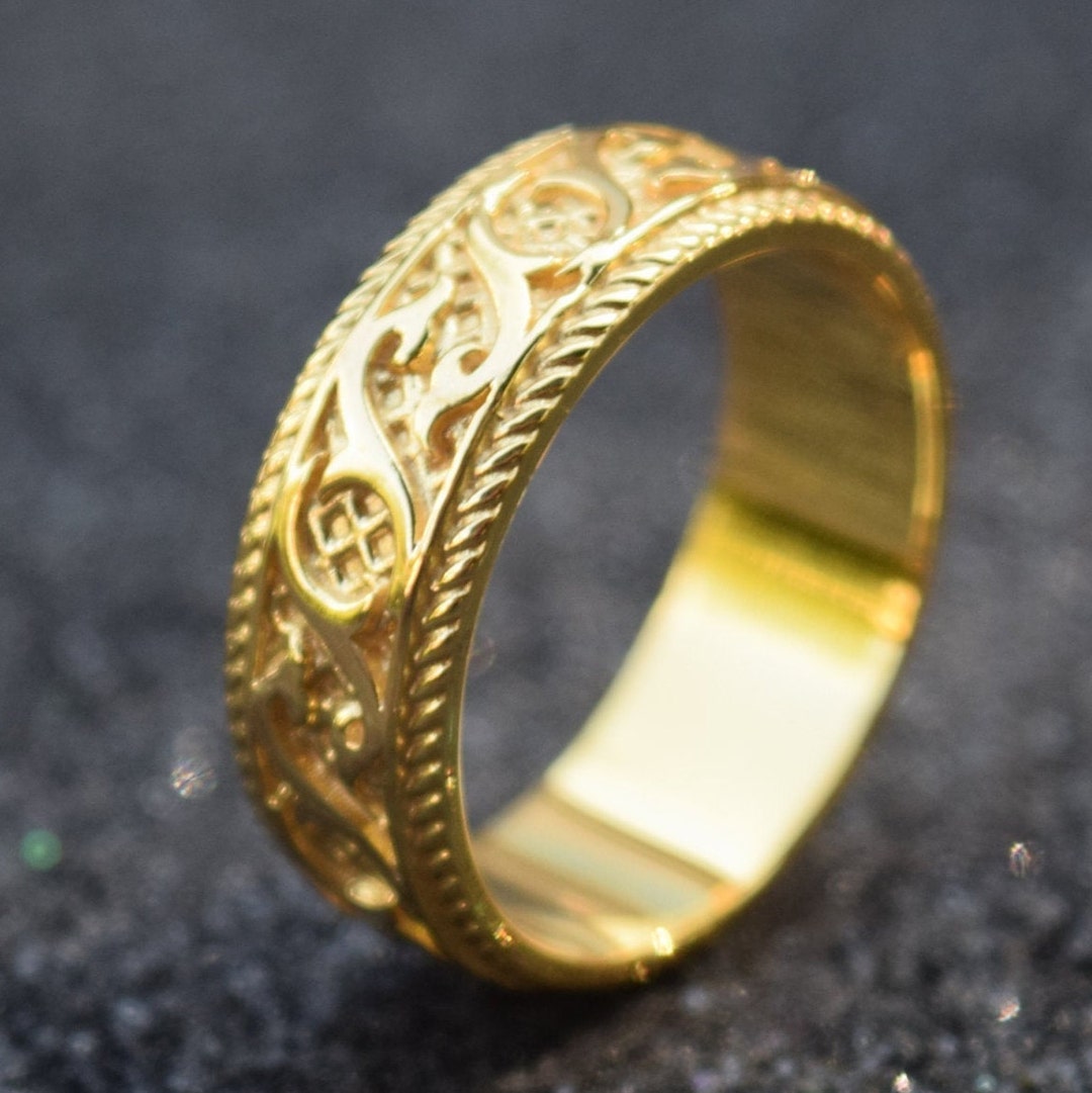 Promise Ring for Him, His and Hers Rings, Celtic Ring With Norse ...