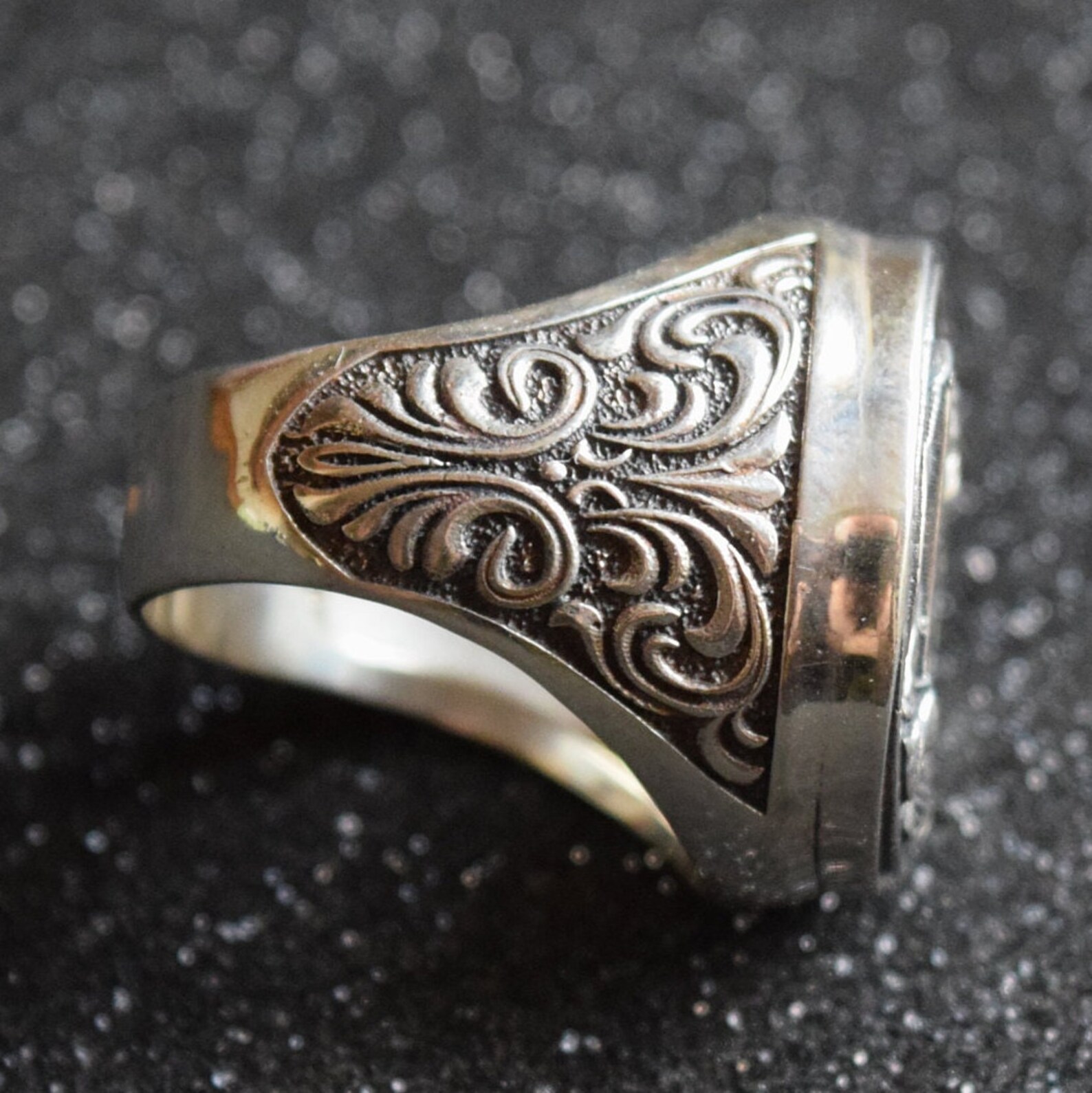 St Michael the Archangel Men Signet Ring Saint Michael - Etsy