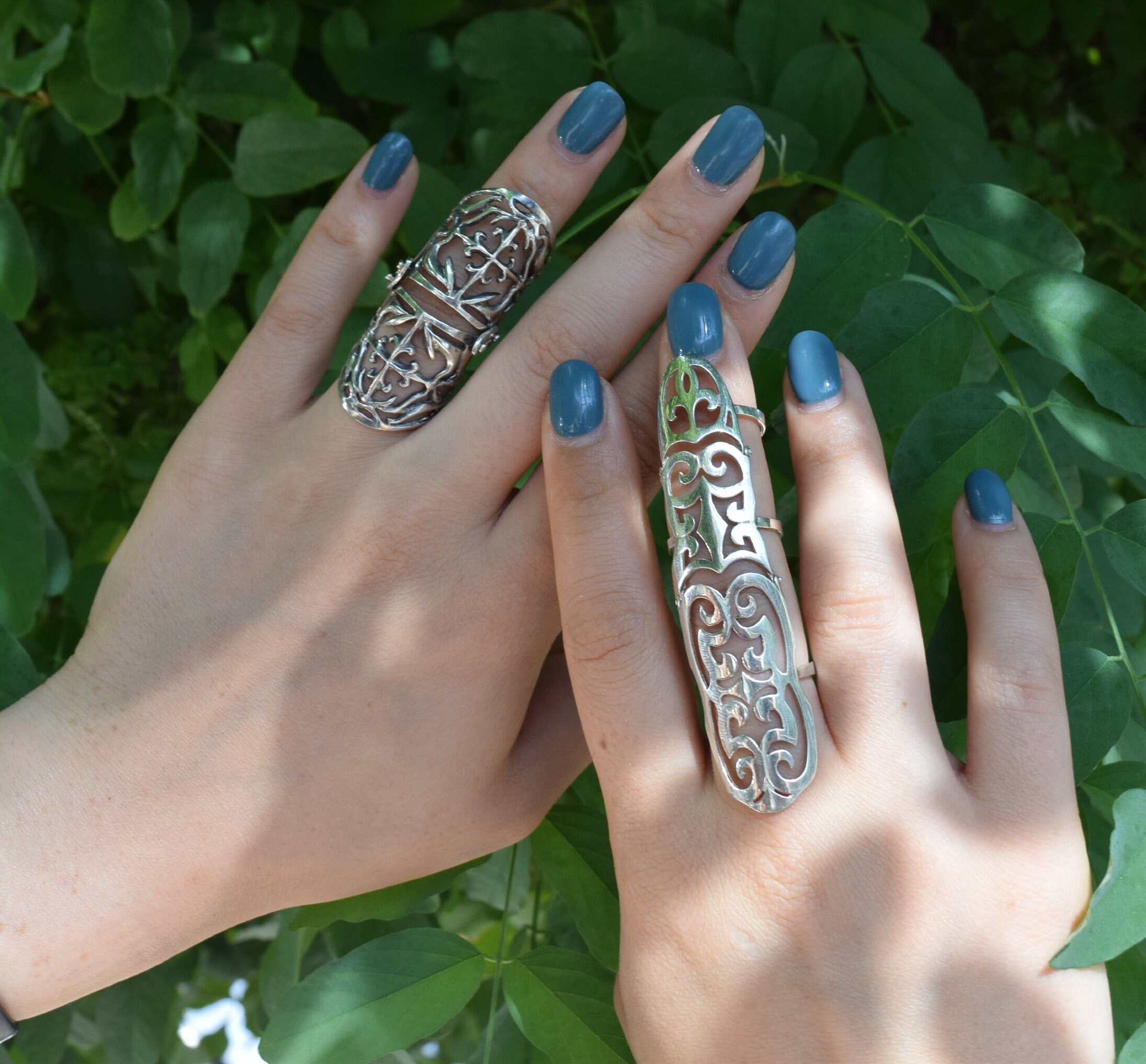 Full Finger Cross Ring Long Silver Ring Armenian Jewelry - Etsy